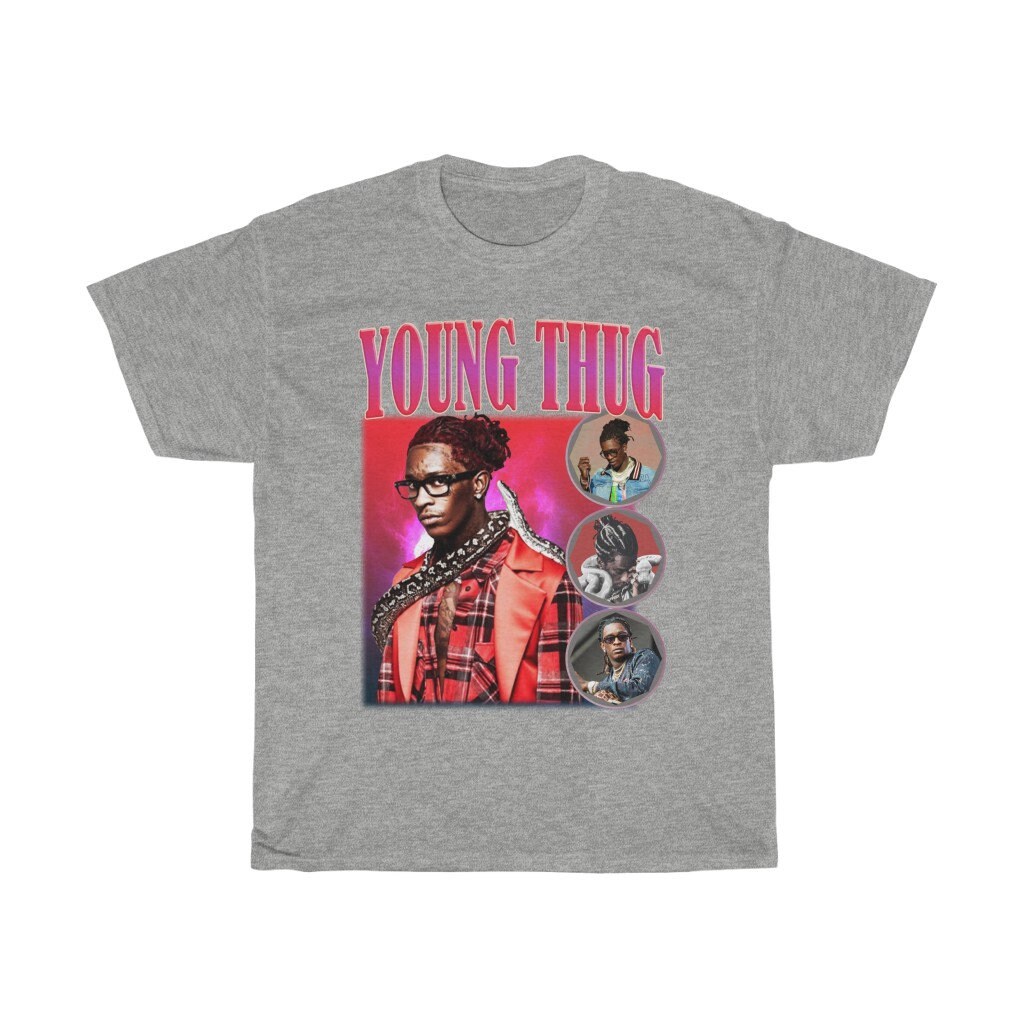Young Thug Shirt, Young Thug T-shirt, Hypebeast Vintage 90s Rap T Shirt ...