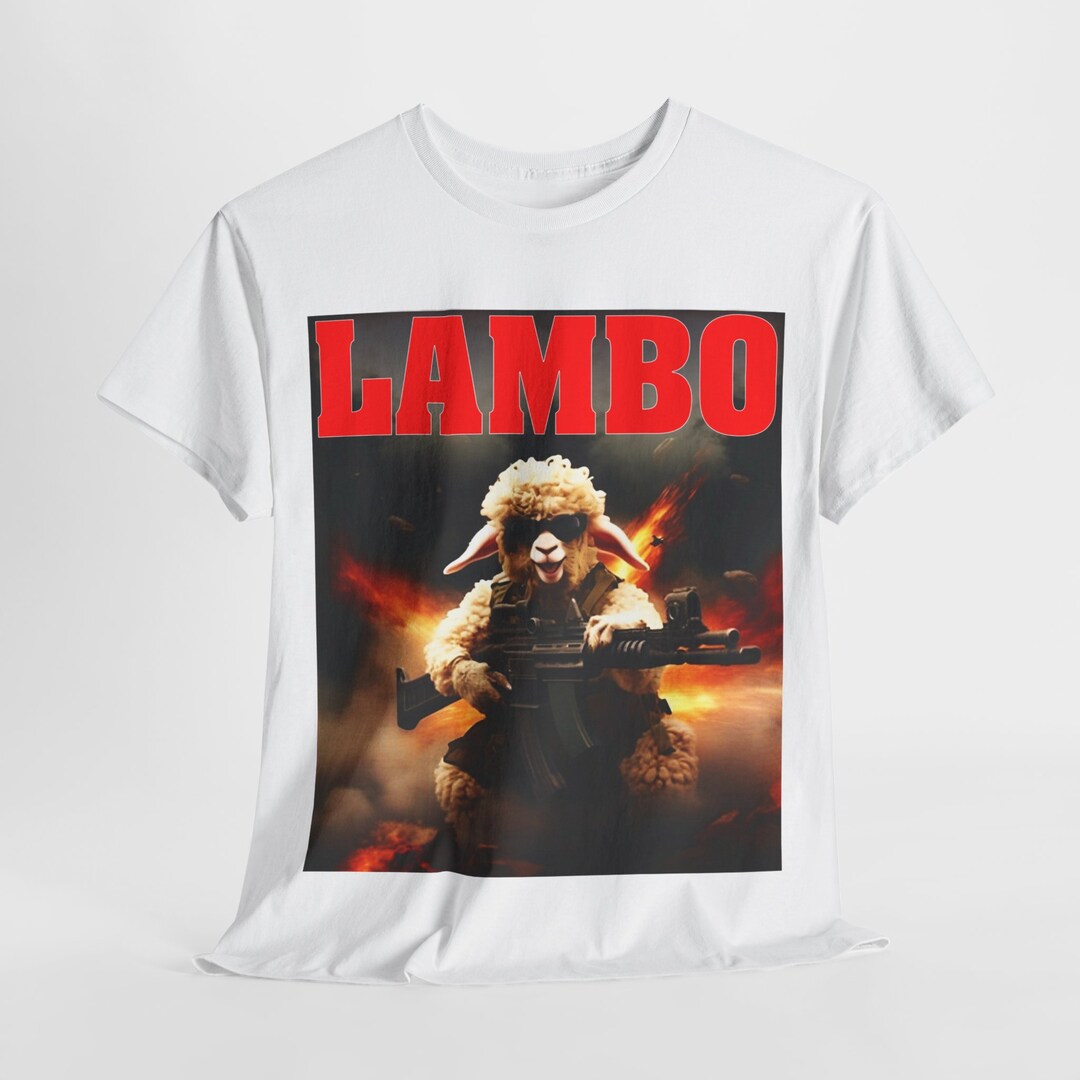LAMBO/RAMBO Funny Tee Shirt. Gift for Men and Women, Old School ...