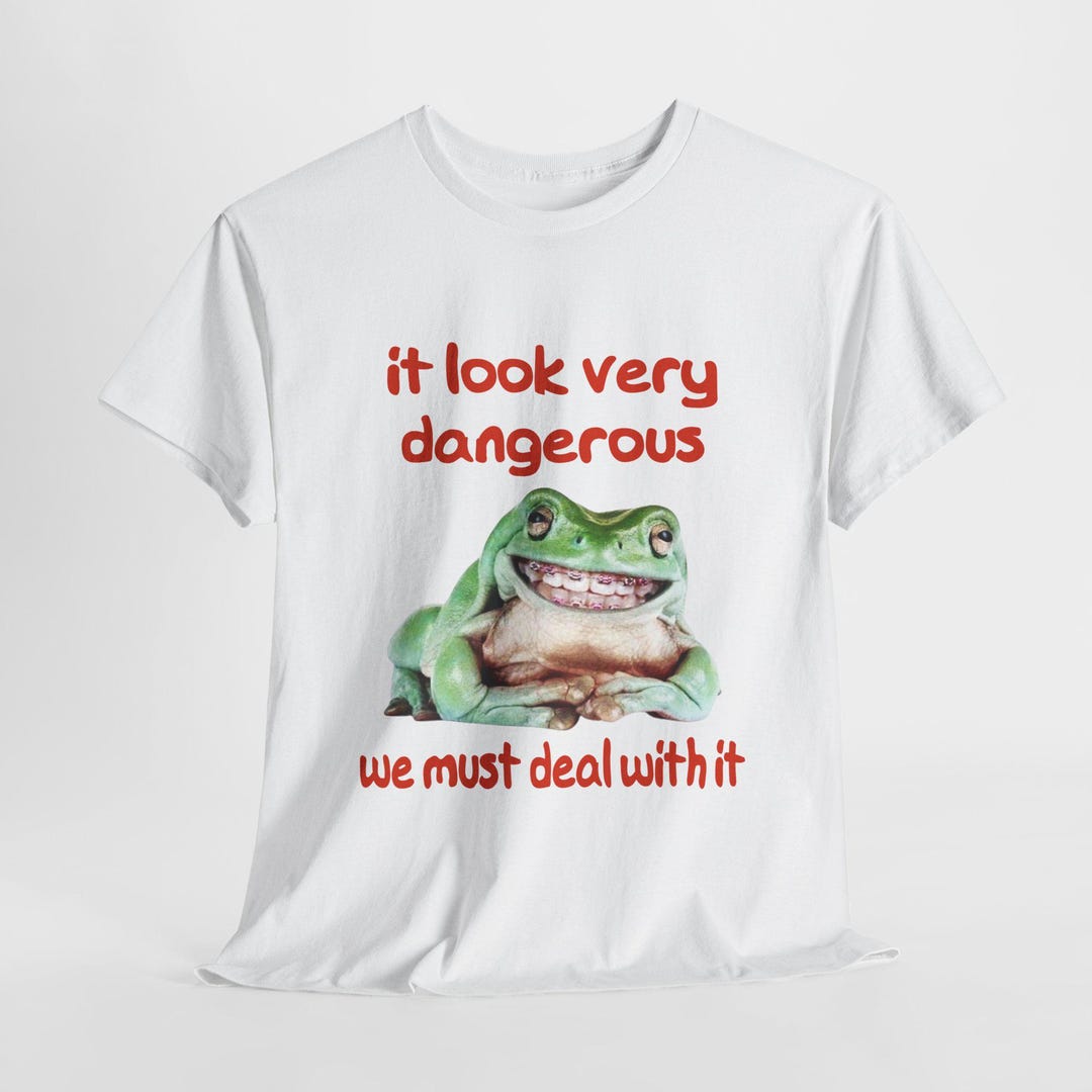It Looks Very Dangerous Frog Meme, Funny Frog Meme Shirt, Ironic Shirt ...