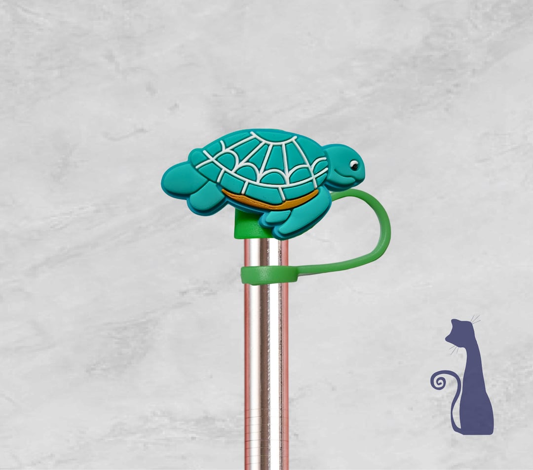 Turtle Straw Topper, Sea Turtle Straw Topper, Straw Cover, Straw Charm ...