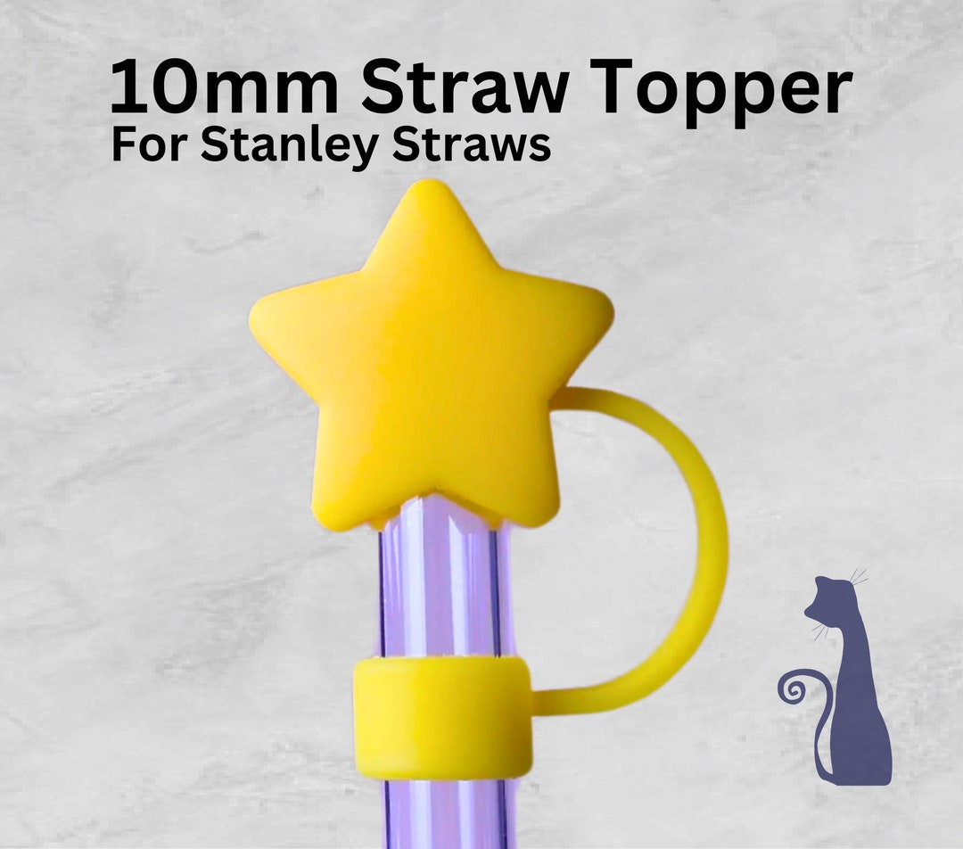 Star Straw Topper, 10mm Straw Topper, Yellow Star, Straw Topper, Straw ...