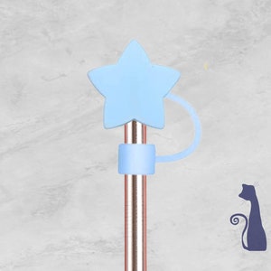 Star Blue Straw Topper, Straw Covers, Straw Charms, Straw Caps, Not for ...