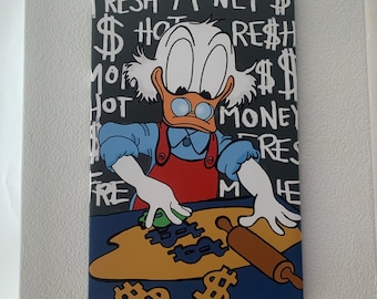 Scrooge Mcduck Money Painting uncle Scrooge - Etsy