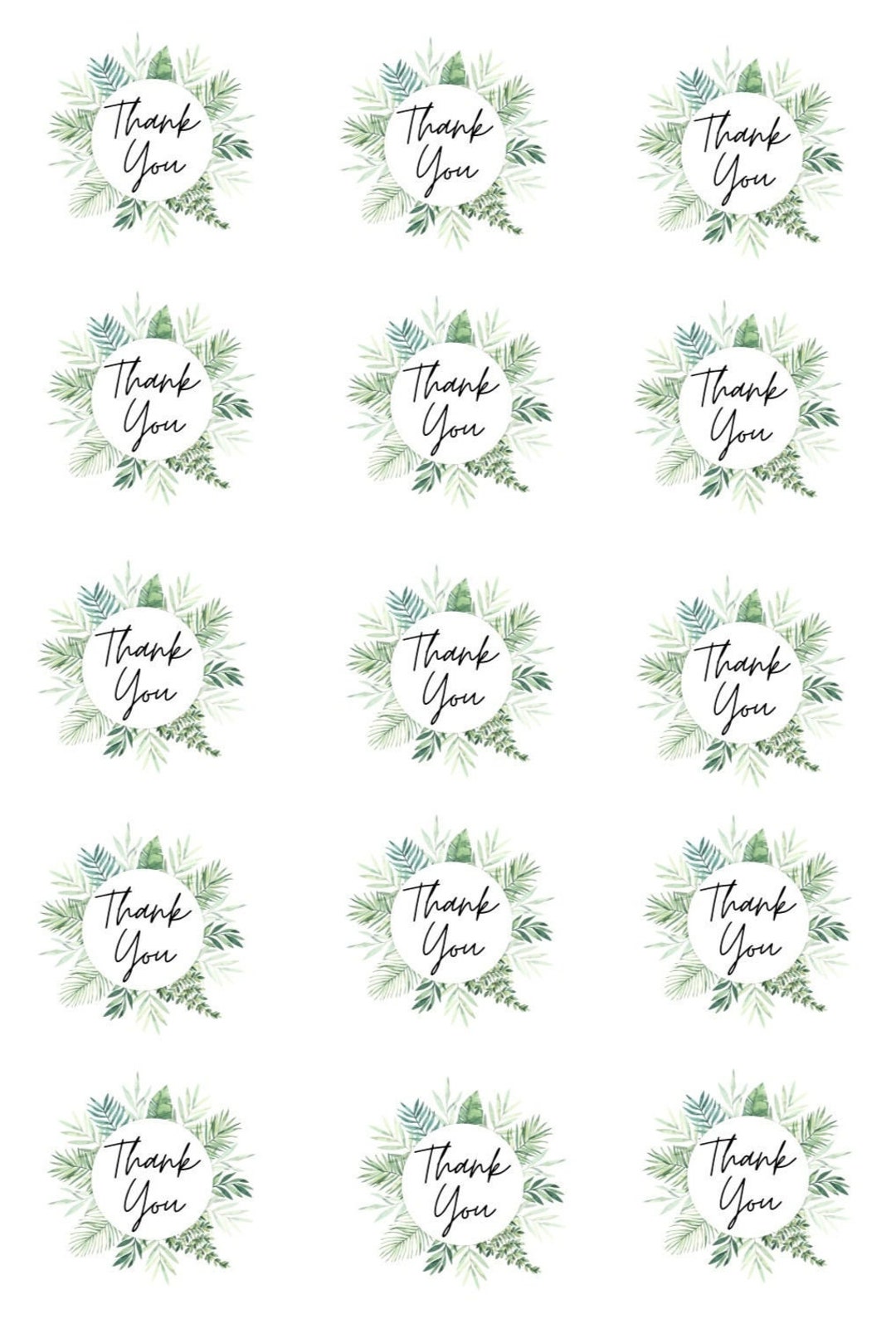 Thank You Cupcake Toppers Edible Print - Etsy