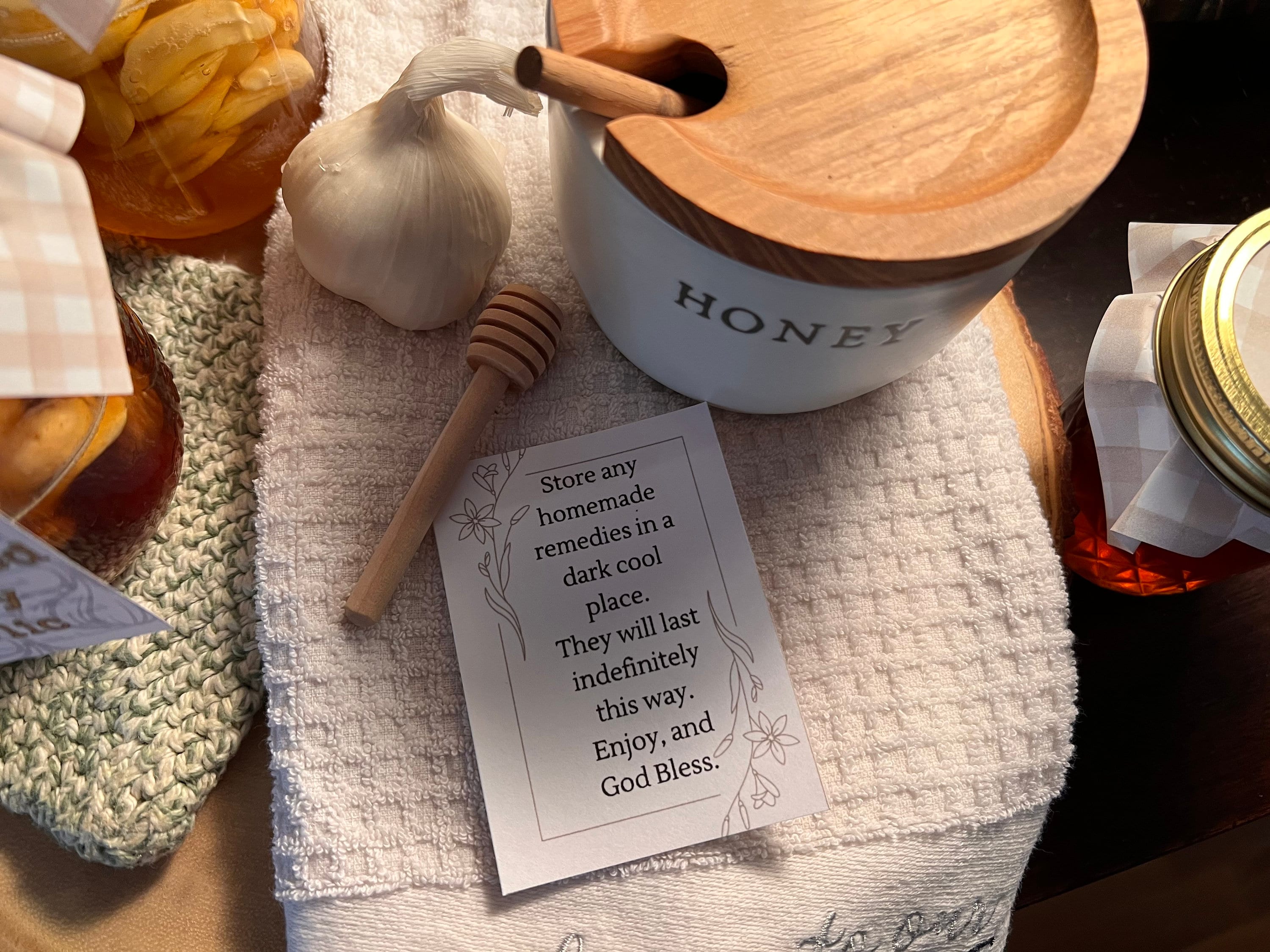 Fermented Garlic Honey Tags PDF - Etsy