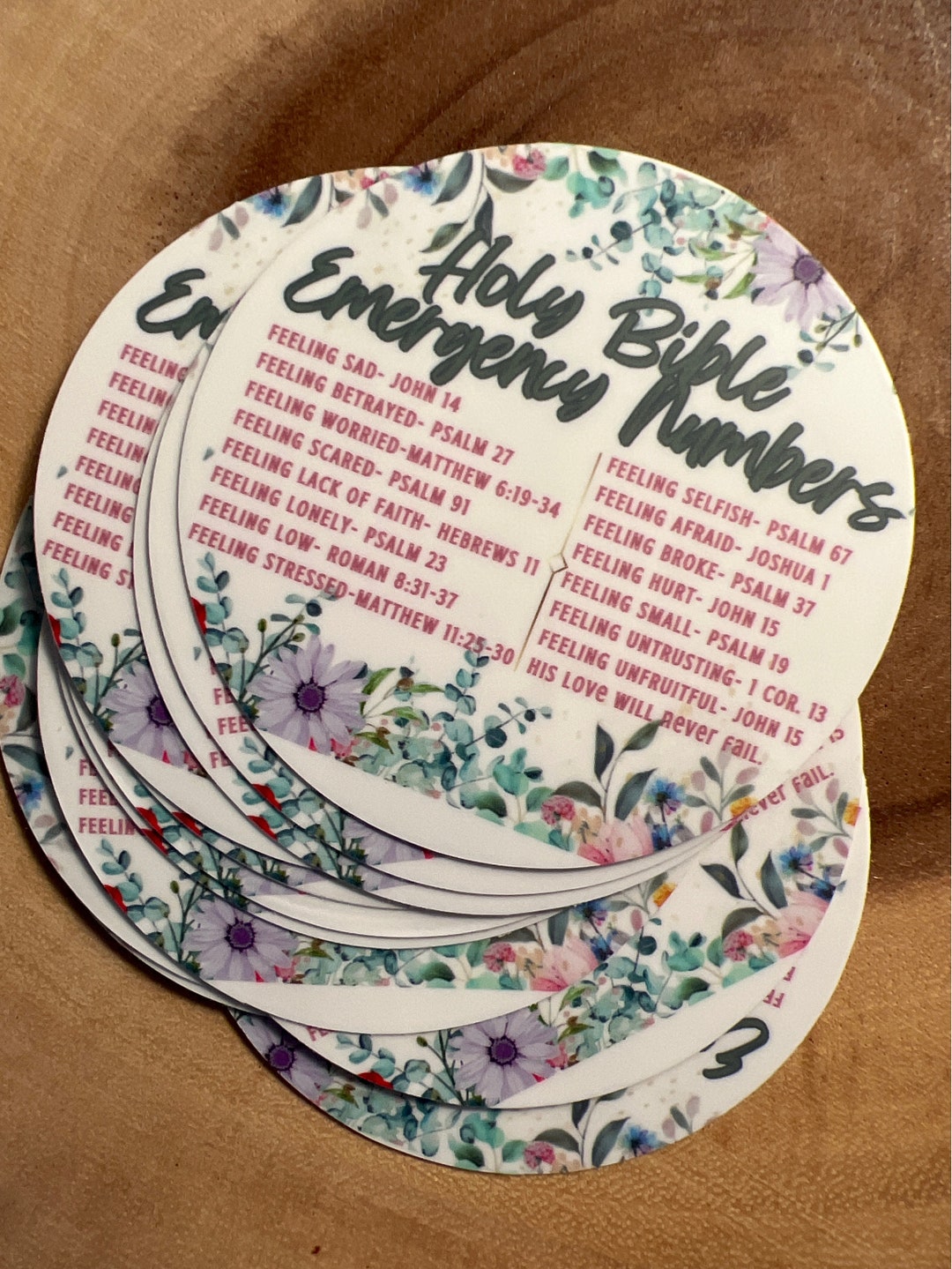 Bible Emergency Numbers Stickers - Etsy