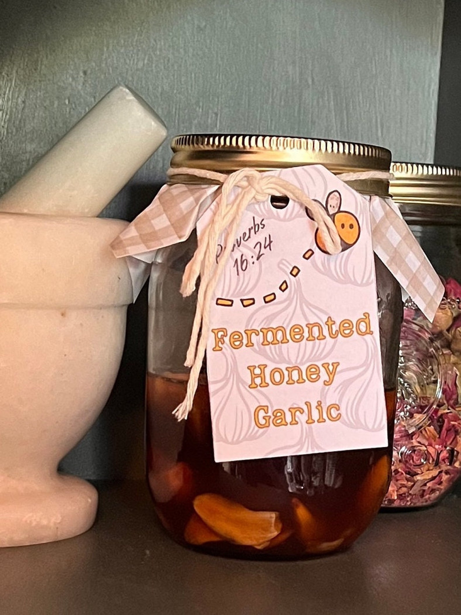 Fermented Garlic Honey Tags PDF - Etsy