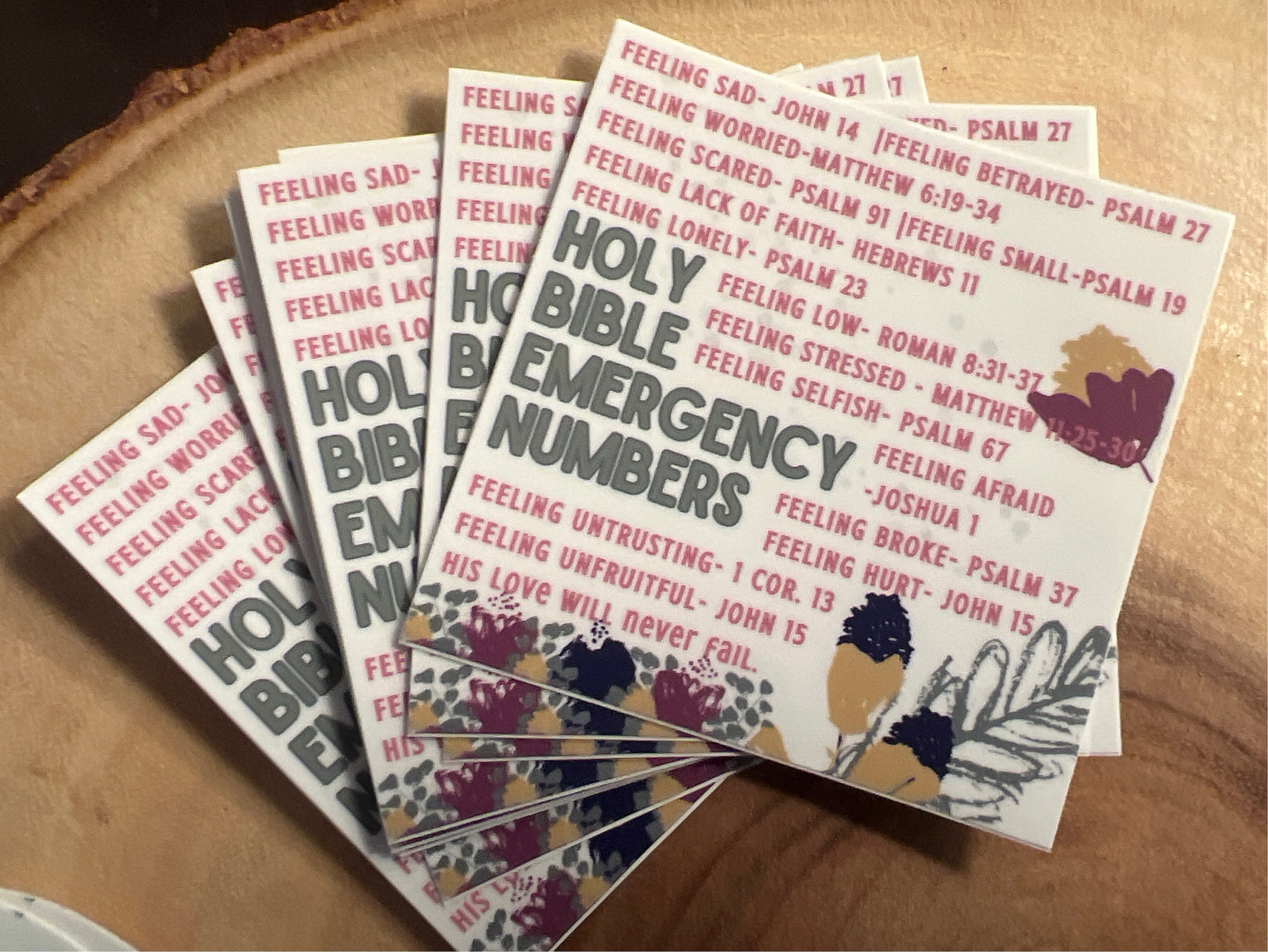 Bible Emergency Numbers Stickers - Etsy