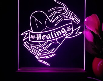 Skull Hand Neon Sign - Etsy UK