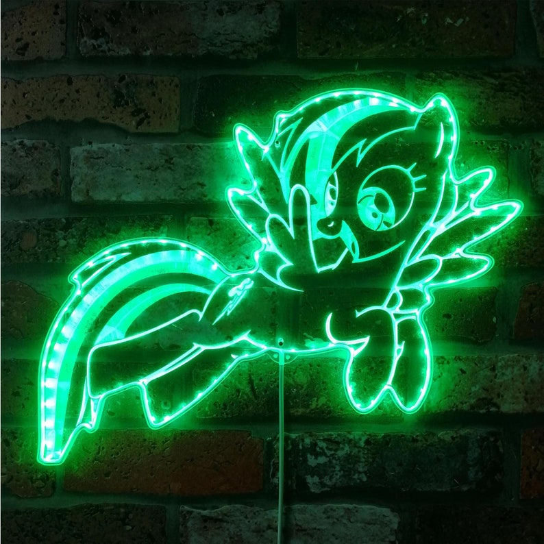 My Little Pony Neon Rainbow Light LED Sign, Little Pony Party Light ...