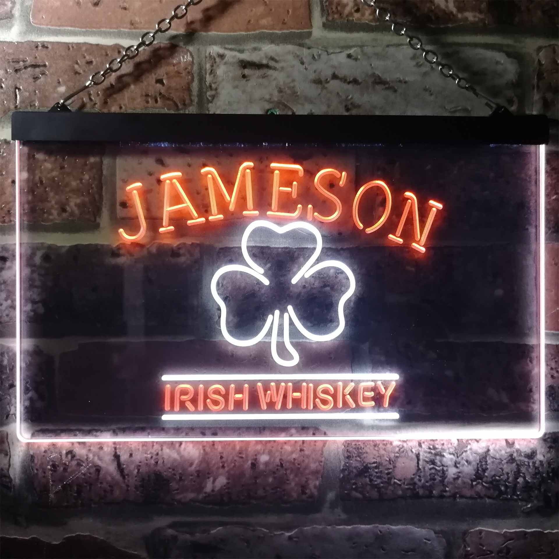 Jameson Irish Shamrock Neon Light LED Sign, Bar Man Cave Decor, Home ...