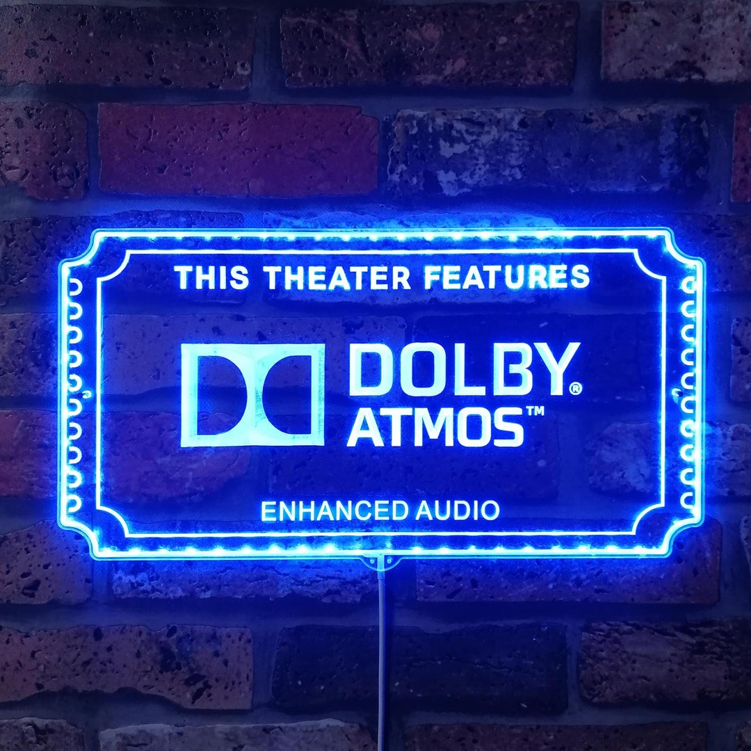 Dolby Atmos Wall Decor Neon Light LED Sign, Man Cave Decor, Custom ...