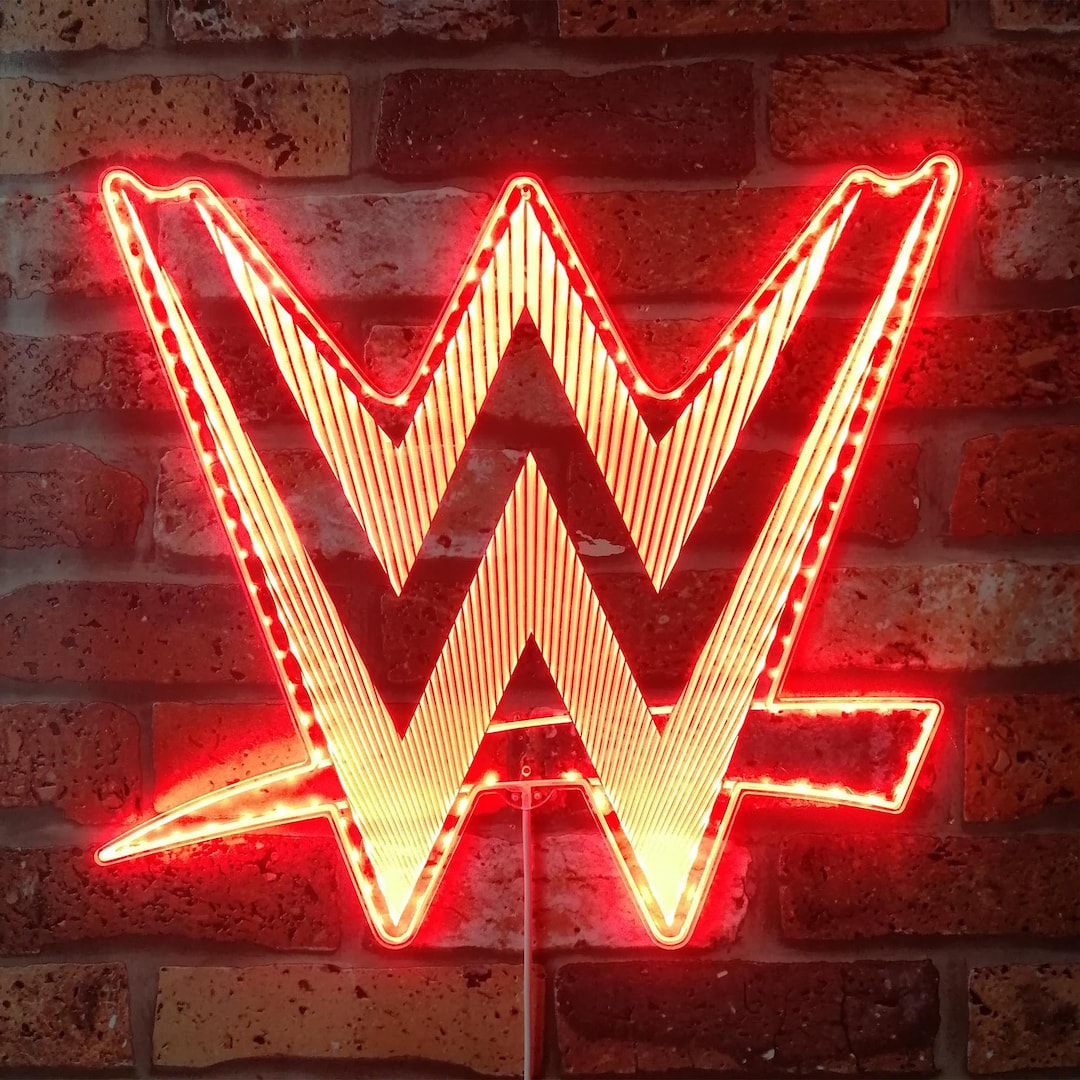 Custom Wwe Neon RGB Edge Lit LED Sign, Sports Bar Light Wall Decor, Man ...