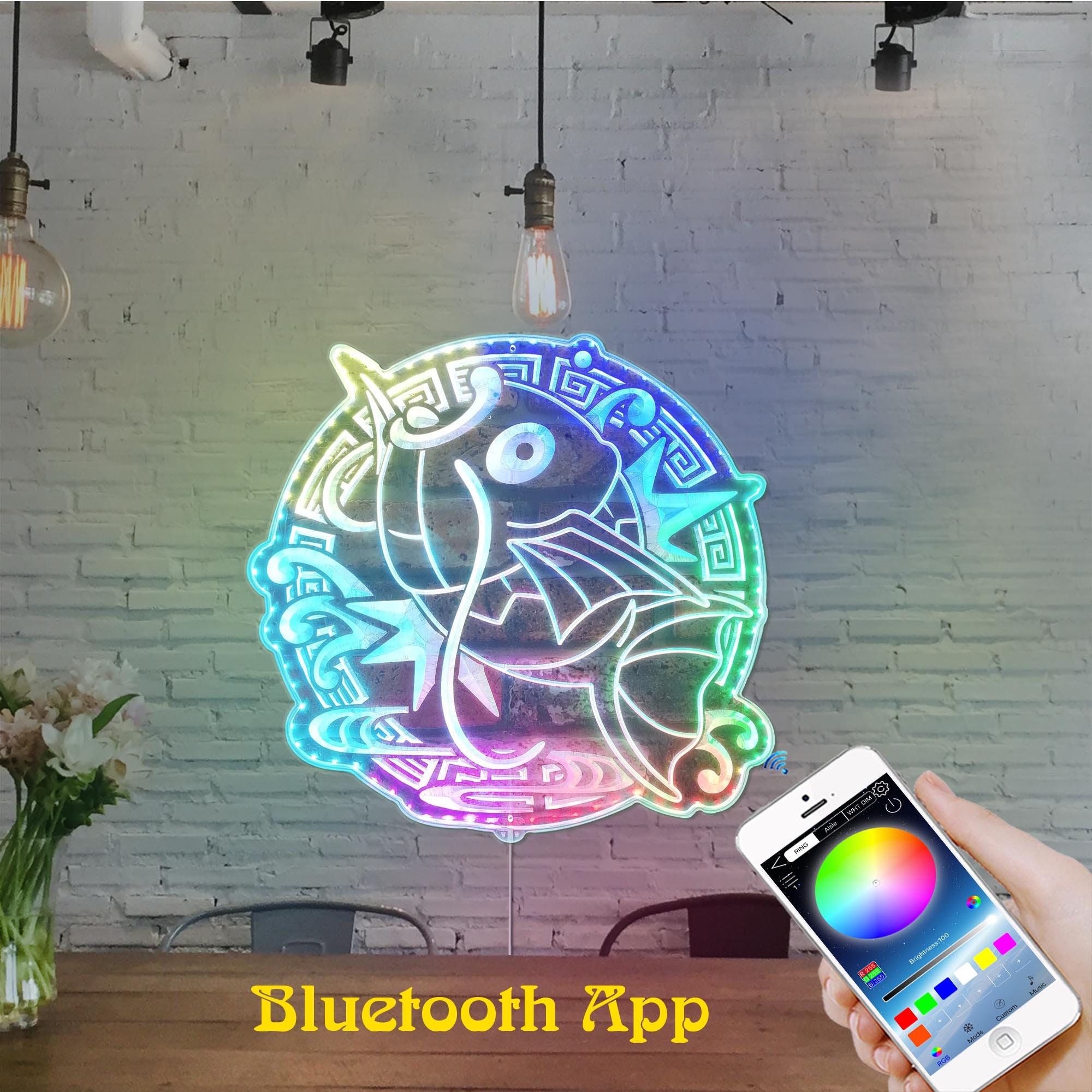 Magikarp Pokemon Neon Light LED Sign, Man Cave Decor, Custom Video Game ...