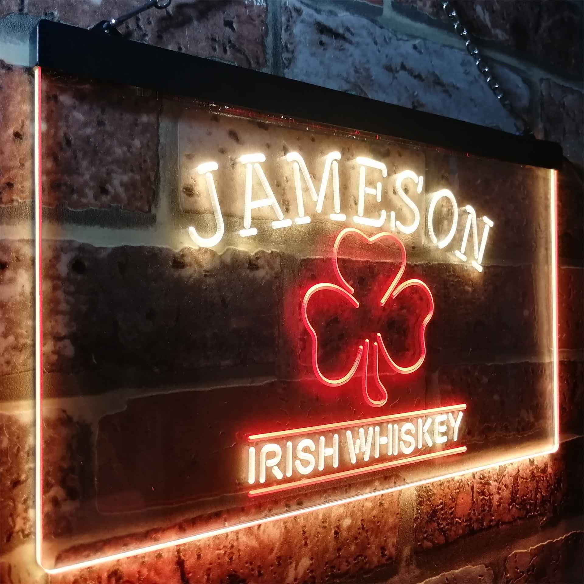 Jameson Irish Shamrock Neon Light LED Sign, Bar Man Cave Decor, Home ...