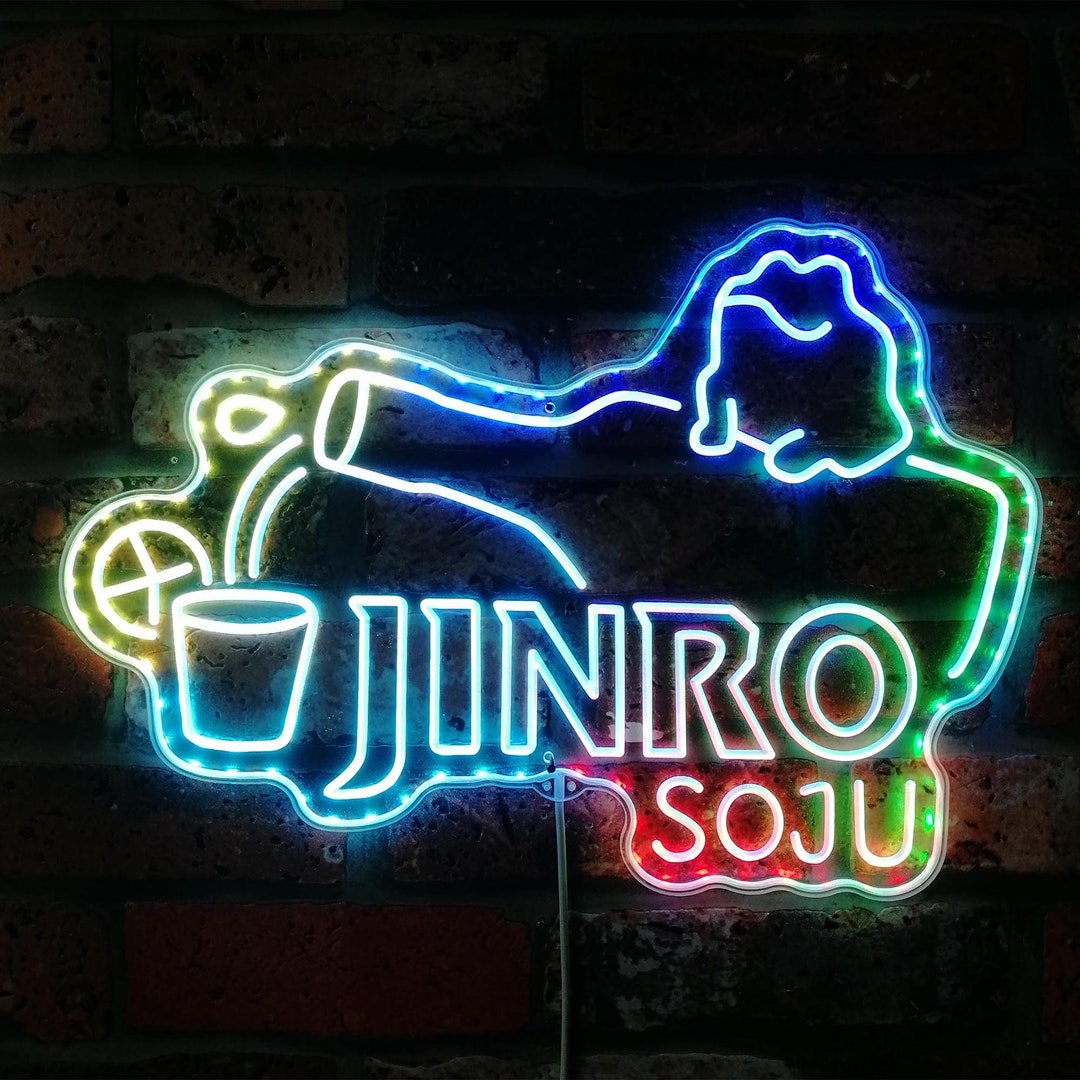 Korean Soju Beer Neon Light LED Sign, Man Cave Decor, Home Bar Multi ...
