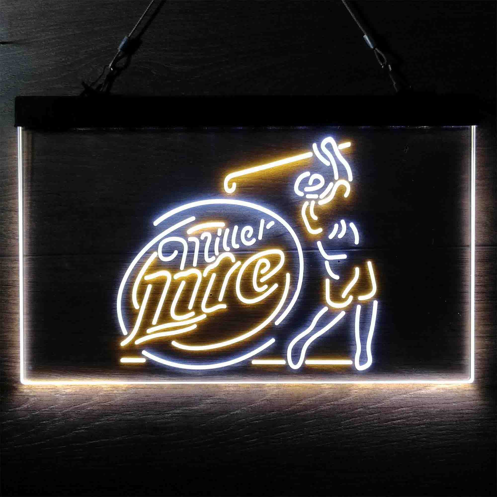Miller Lite Golf Neon Light LED Sign, Home Bar Man Cave Decor, Home Bar ...