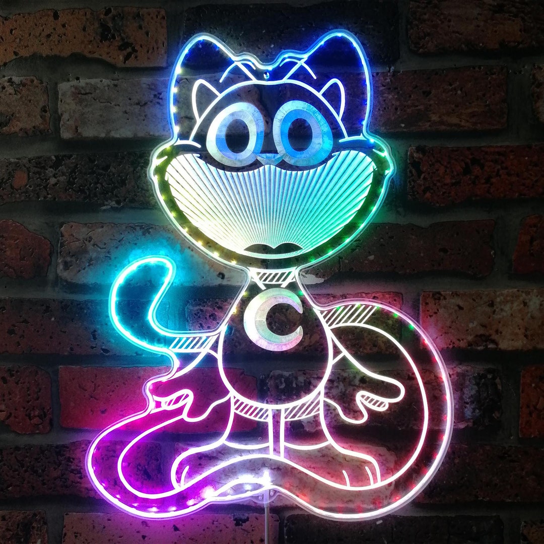 Smiling Critters Catnap Neon Light LED Sign, Poppy Play Time Party Sign ...