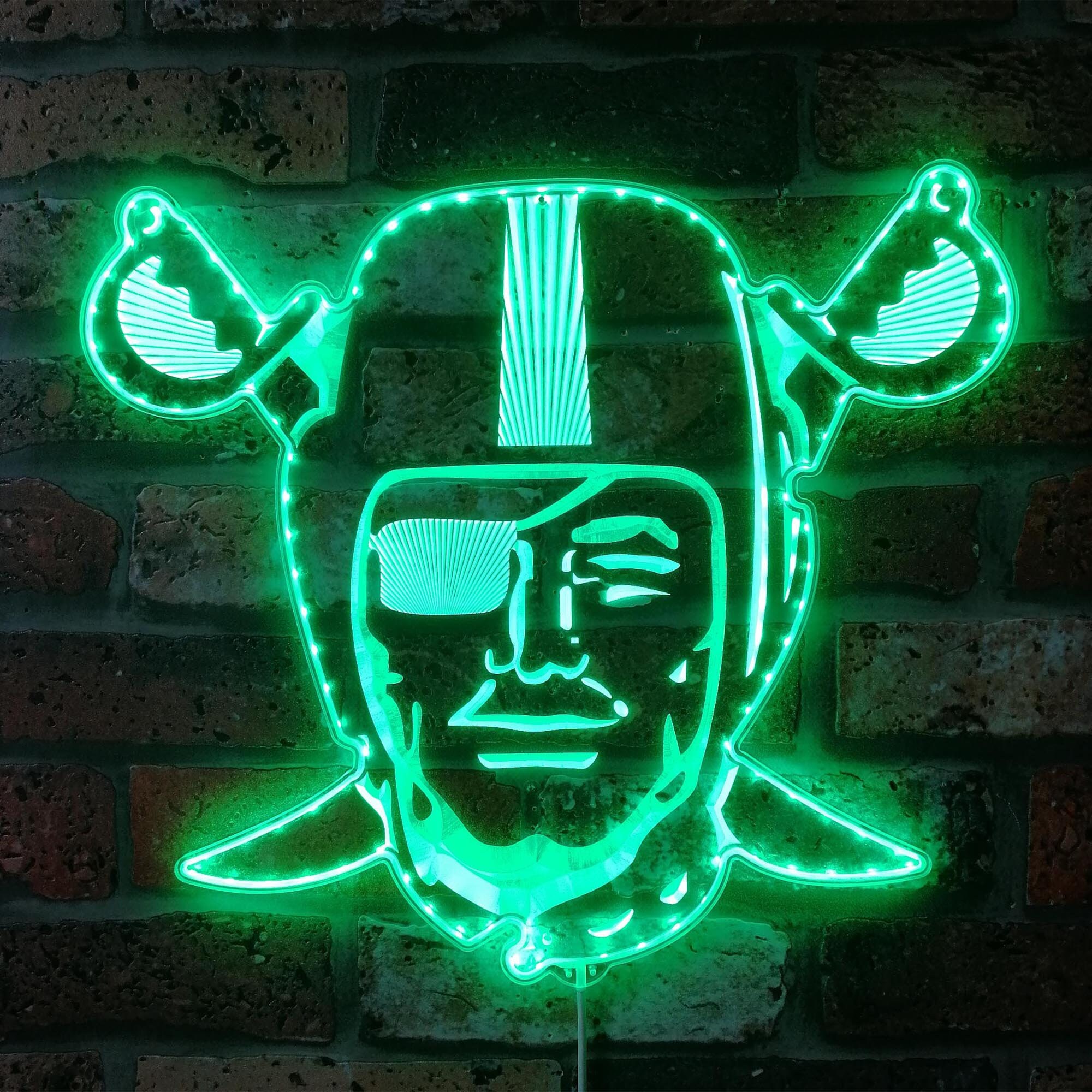 Las Vegas Raiders Neon LED Sign, Sports Bar Light Wall Decor, Man Cave ...