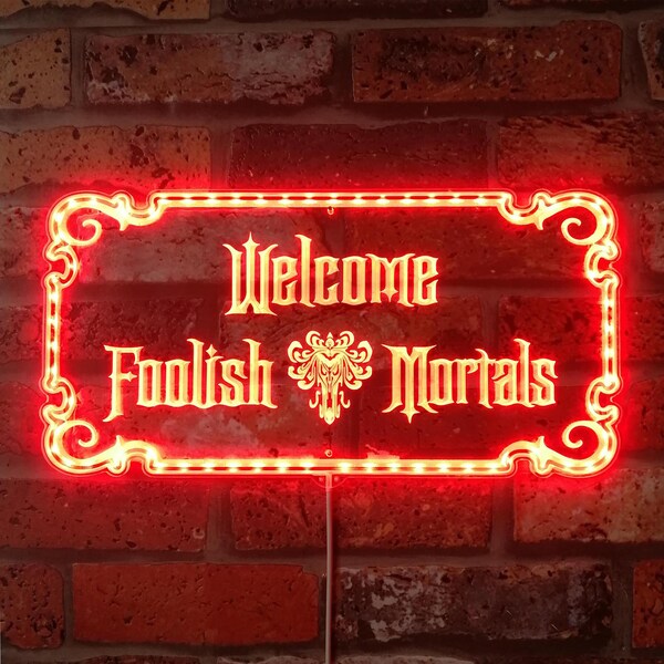 Welcome Foolish Mortals Sign - Etsy