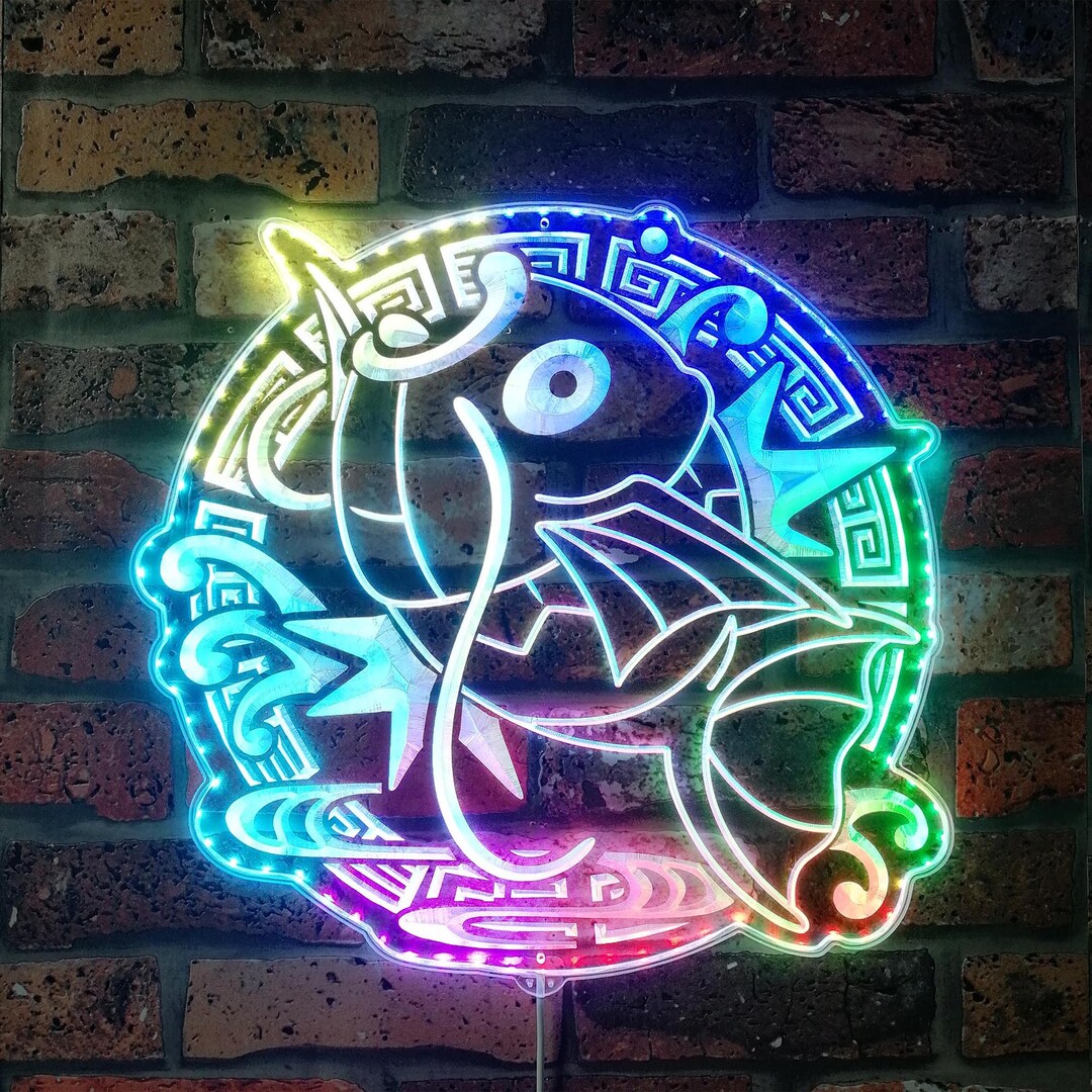 Magikarp Pokemon Neon Light LED Sign, Man Cave Decor, Custom Video Game ...