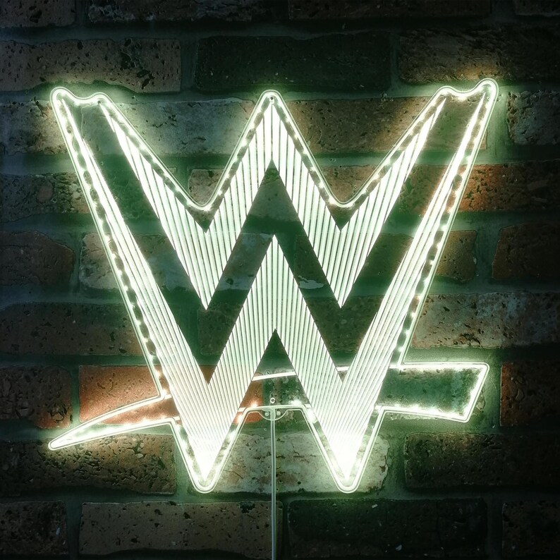 Custom Wwe Neon RGB Edge Lit LED Sign, Sports Bar Light Wall Decor, Man ...