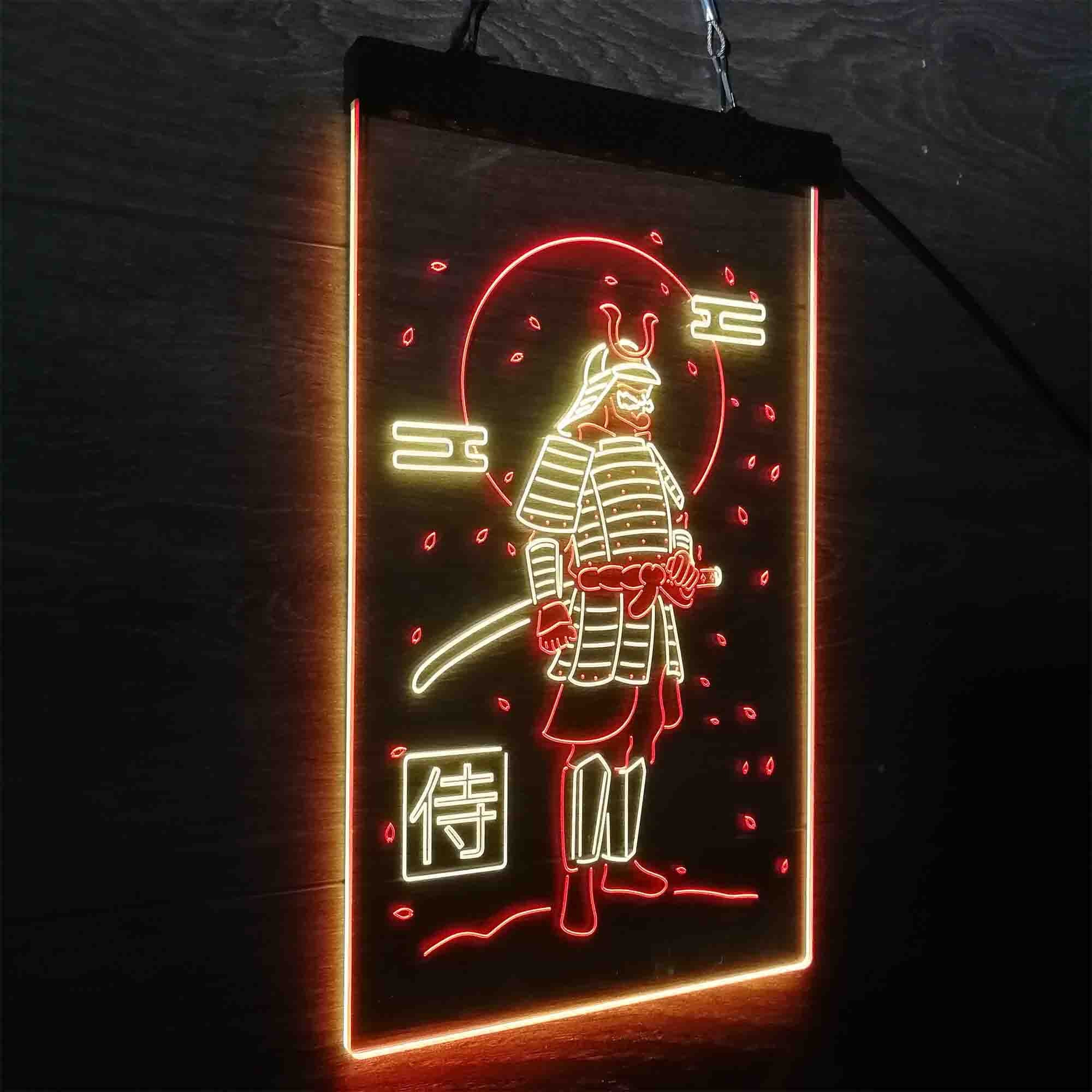 Samurai Shogun Japanese Neon Light LED Sign, Japanese Man Cave Decor ...
