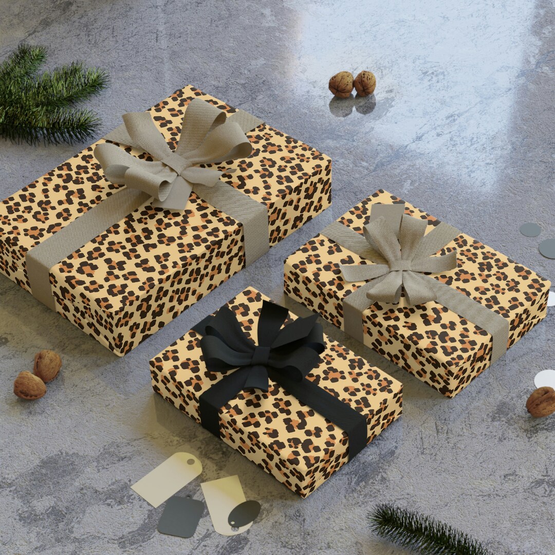 Luxury Eco Leopard Print Gift Wrap Wrapping Paper Rolls Leopard Print ...