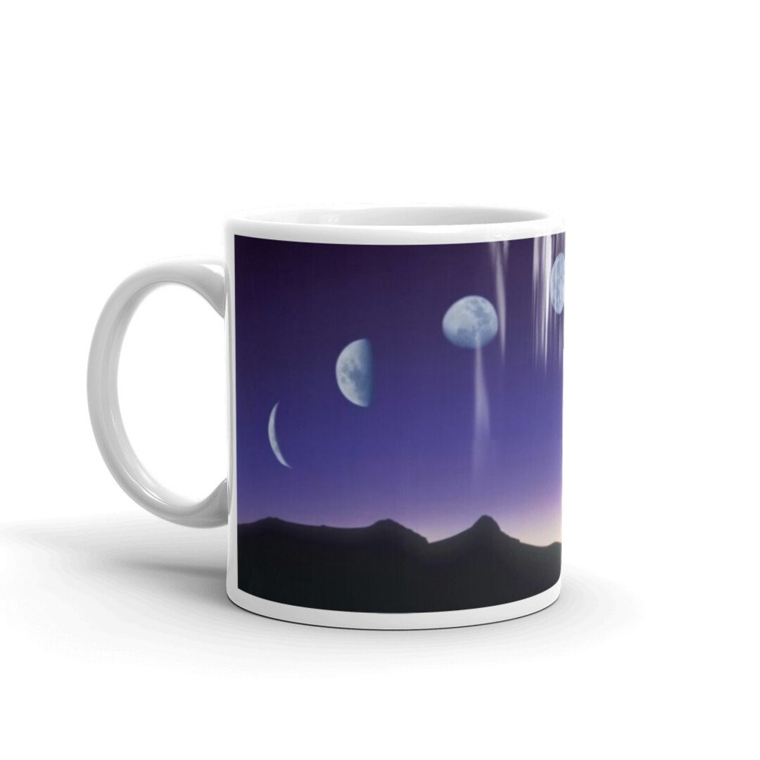 Phases of the Moon | Luna | Ceramic Glossy Mug | Moon Enthusiast Gift ...