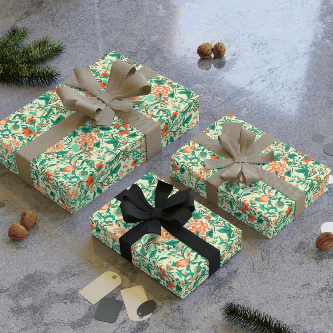 Luxury Eco Delicate Floral Gift Wrap Roll | Floral Gift Wrap | Wrapping ...