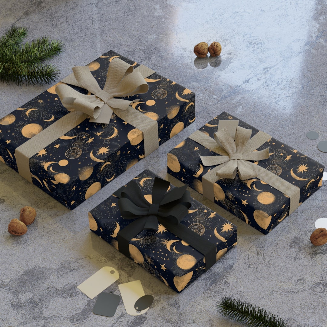 Ramadan Eid Gift Wrap Luxury Moon and Stars Wrapping Paper Eco-friendly ...