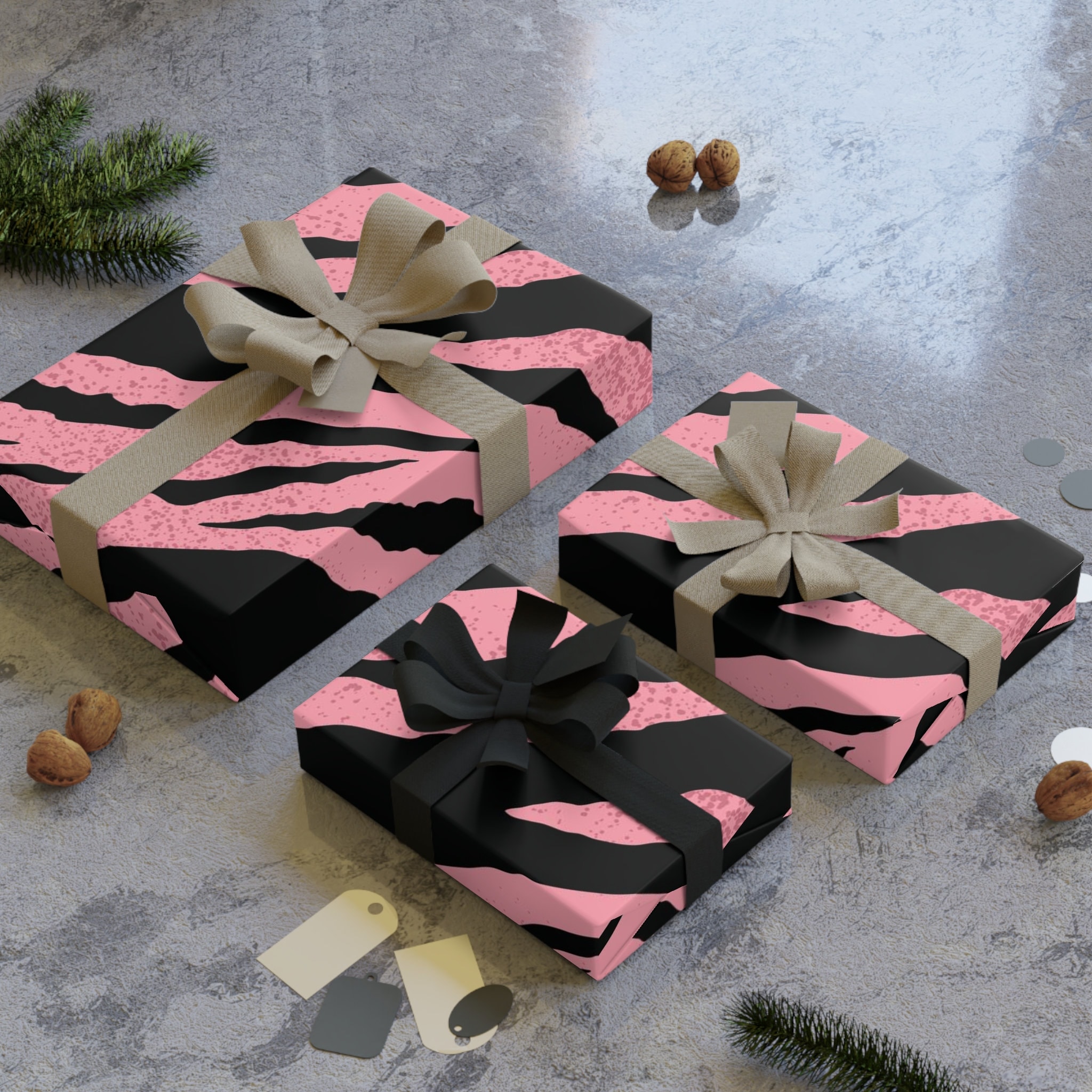 Tiger Print Gift Wrap – Luxury Eco Wrapping Paper With Animal Print ...