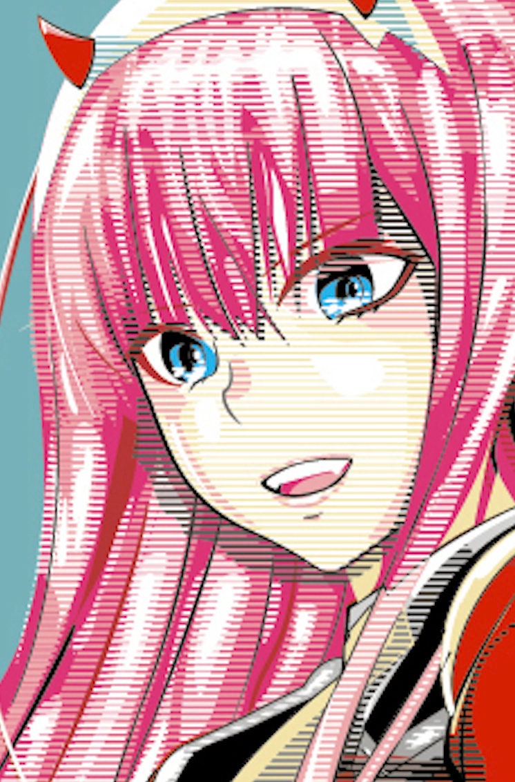 Zero Two. Anime. A3 Poster, Darling in the Franxx. Hi Res JPEG Portrait ...