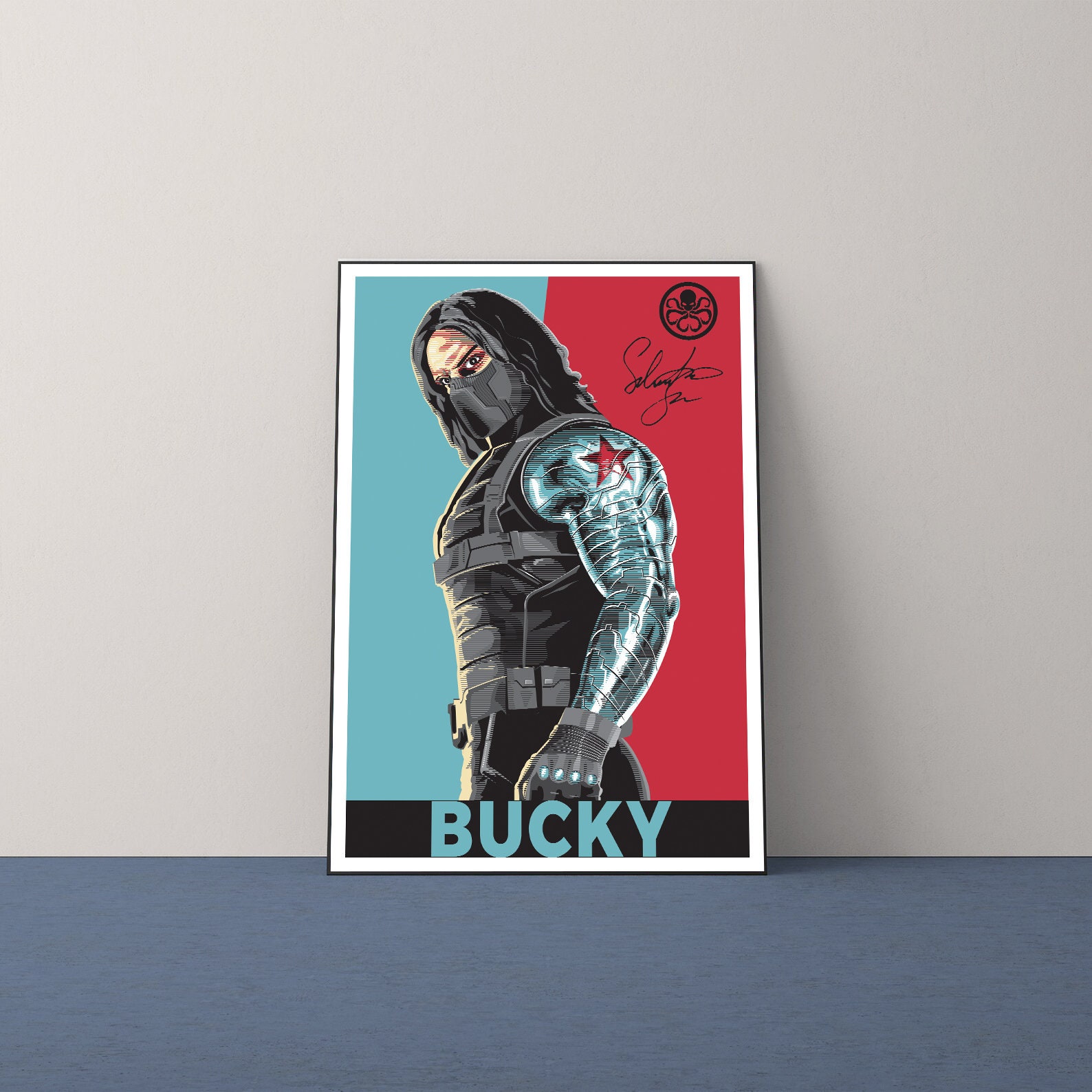 Bucky. A3 Poster Marvel, Superhero, Hi Res JPEG Portrait. - Etsy