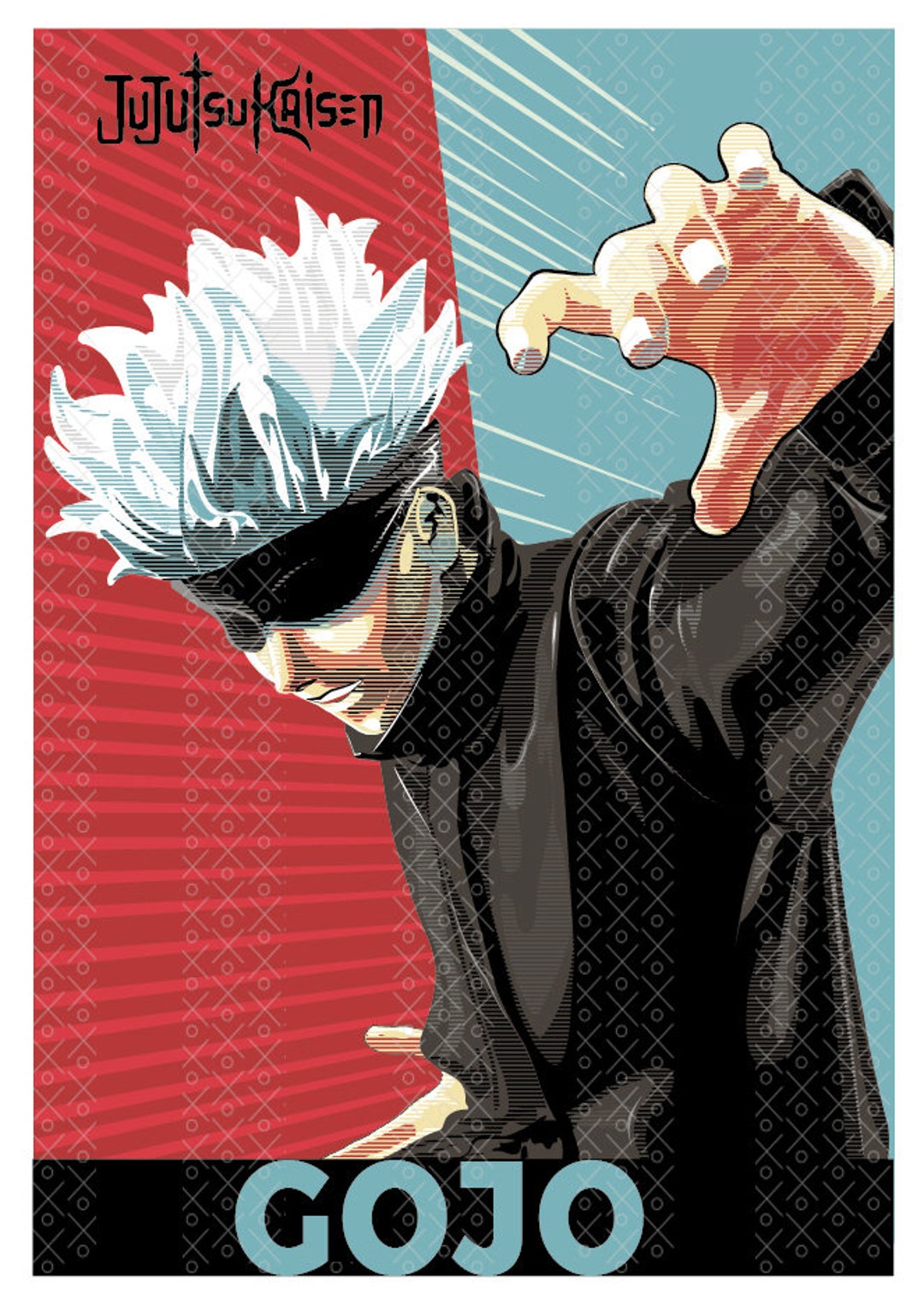 Gojo. Anime. Jujutsu Aisén A3 Poster, Hi Res JPEG Portrait. - Etsy