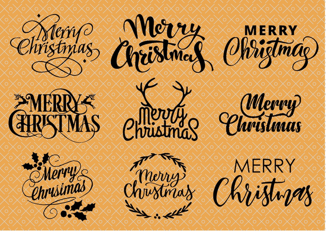 Merry Christmas Fonts SVG - Etsy