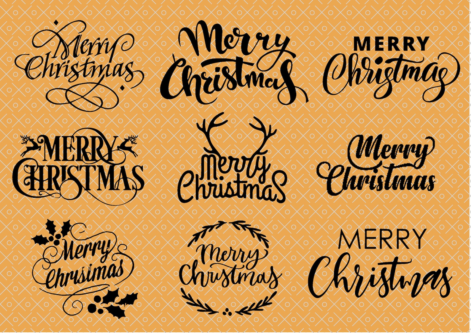 Merry Christmas Fonts - SVG - Etsy
