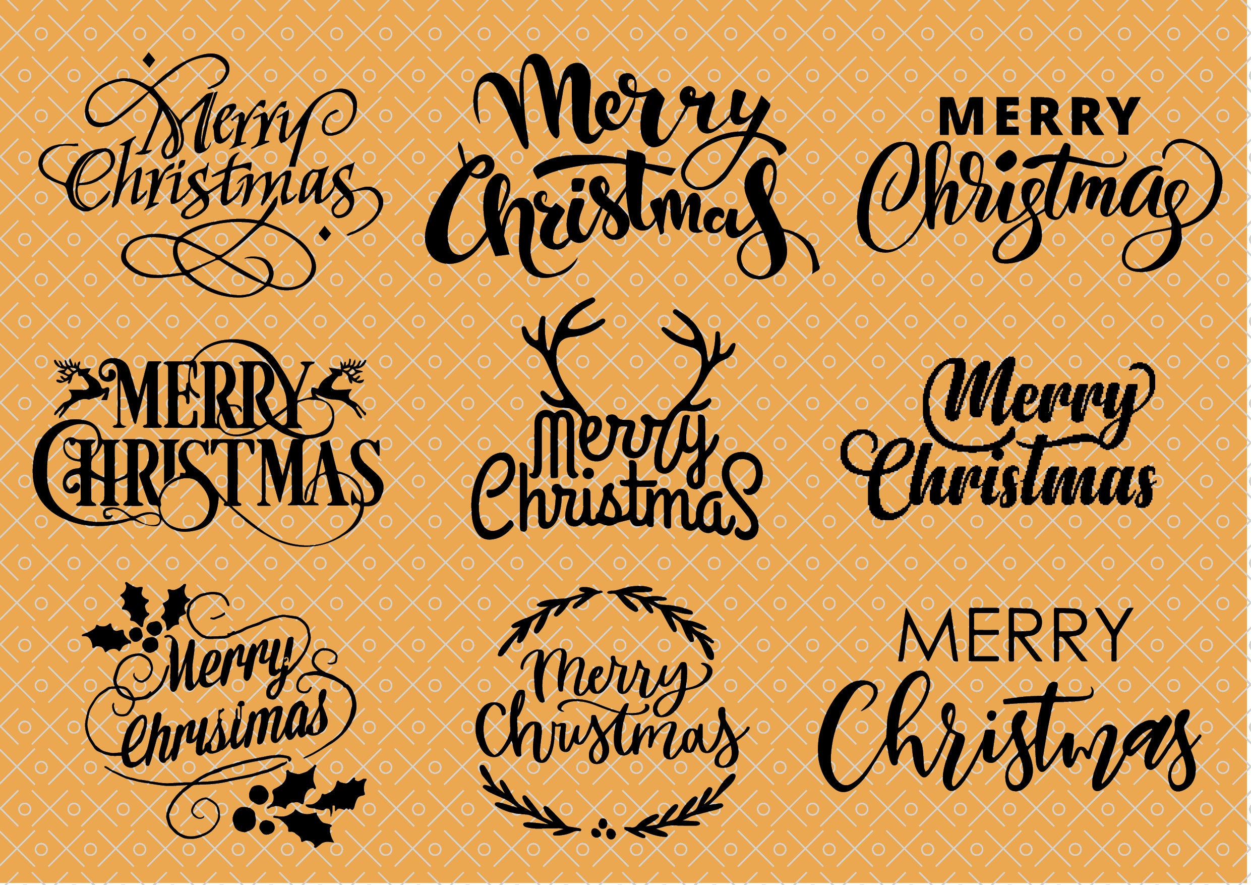 Merry Christmas Fonts - SVG - Etsy