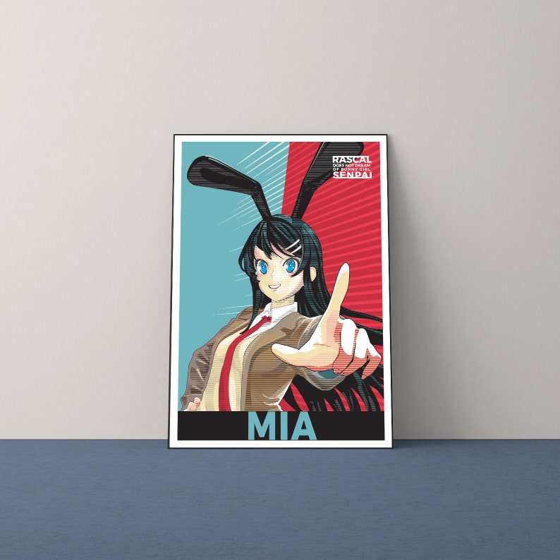 Mia. Rascal Senpai. Anime. A3 Poster, Hi Res JPEG Portrait. - Etsy
