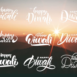 Happy Diwali Fonts - SVG - Etsy
