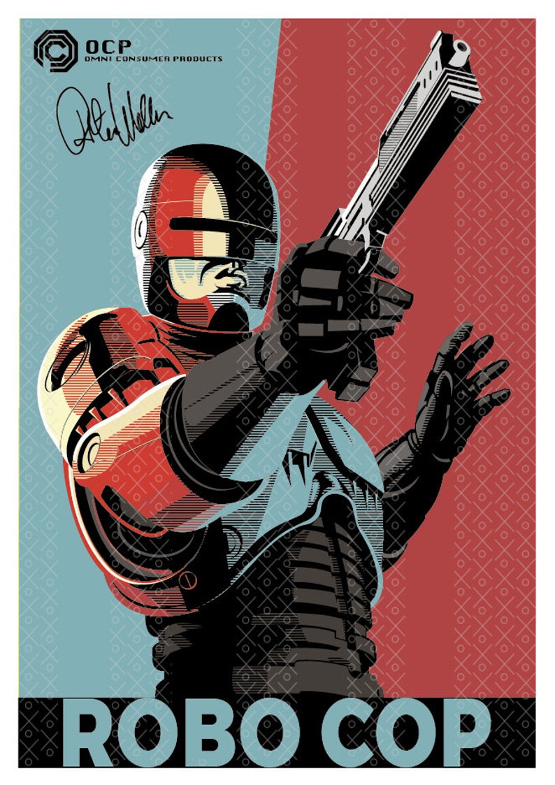 Robo Cop . A3 Poster, Hi Res JPEG Portrait. - Etsy