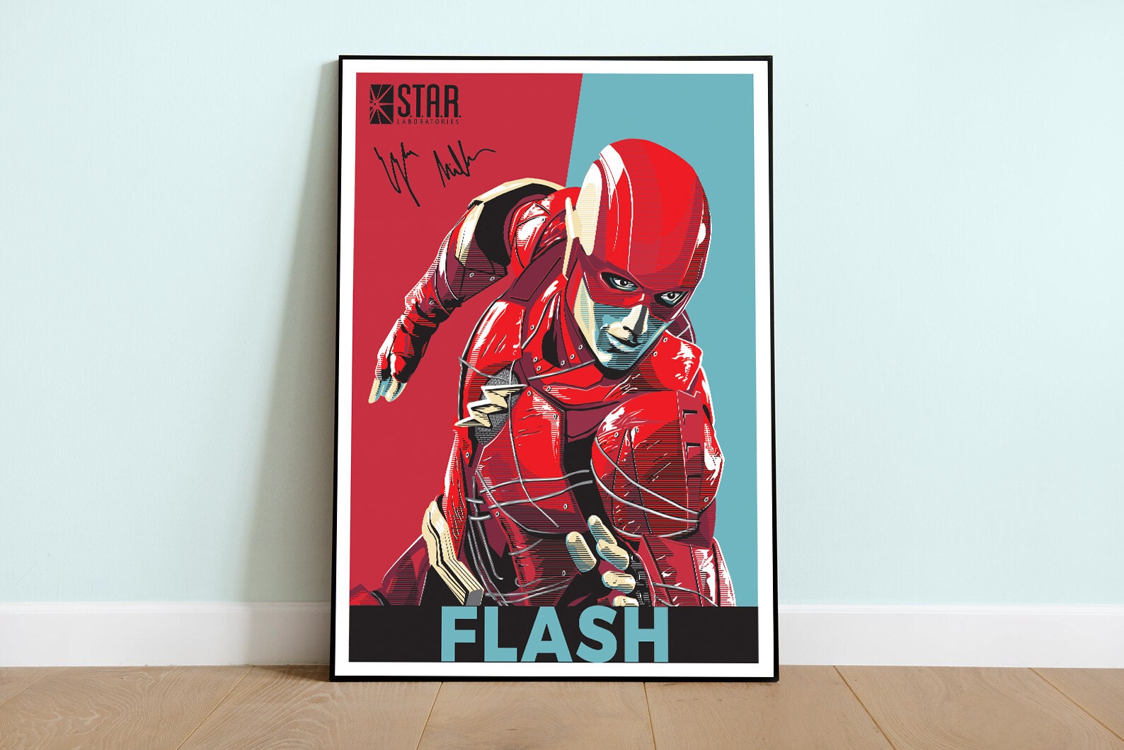 The Flash. JLA. A3 Poster, Hi Res JPEG Portrait. - Etsy
