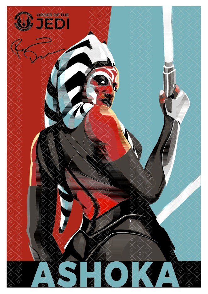 Ashoka, Jedi. A3 Poster, Starwars. Hi Res JPEG Portrait. - Etsy