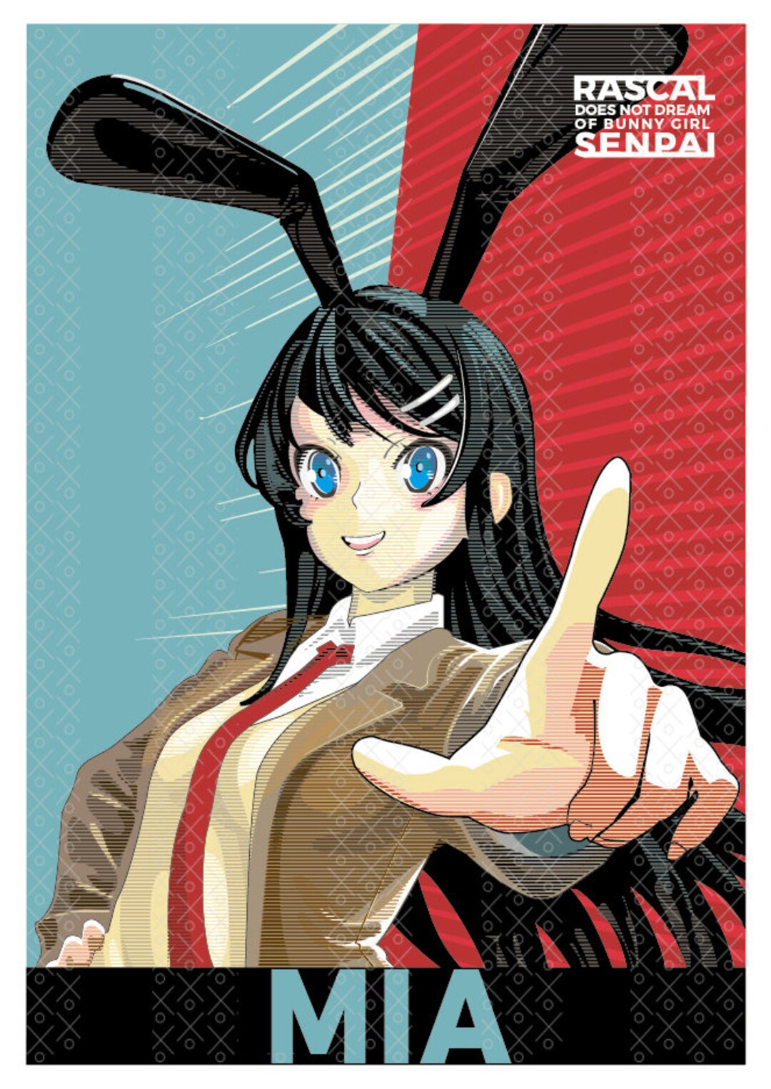 Mia. Rascal Senpai. Anime. A3 Poster, Hi Res JPEG Portrait. - Etsy