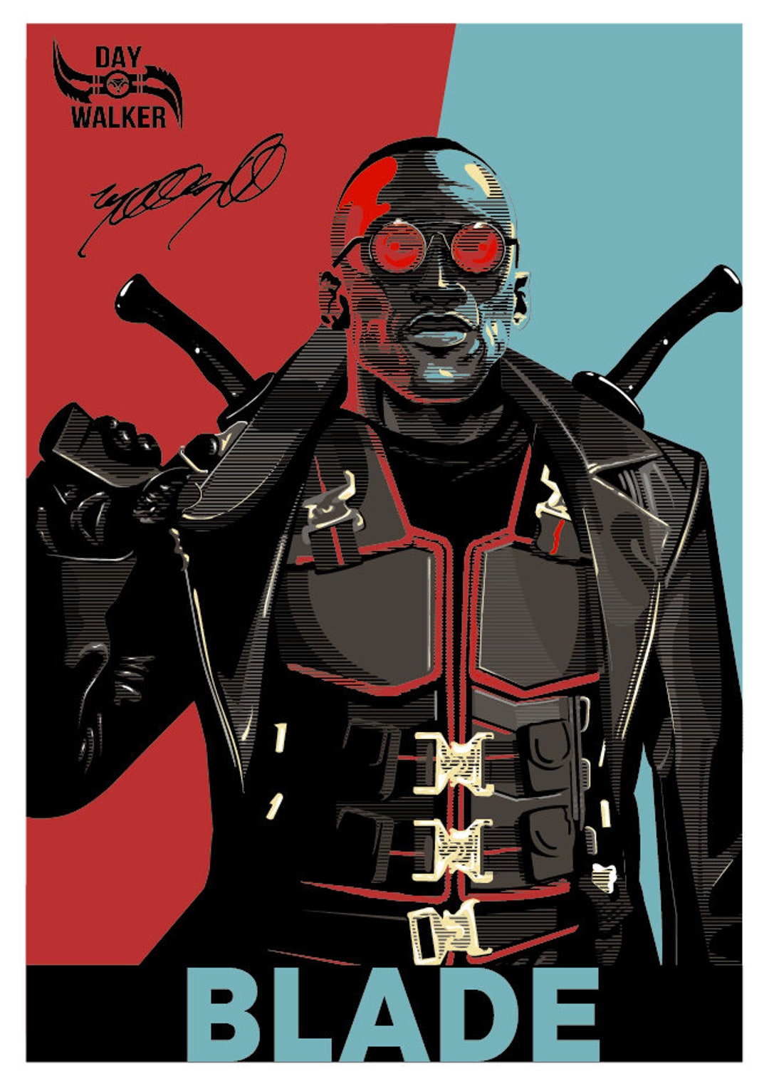 Blade. A3 Poster Marvel Superhero Hi Res JPEG Portrait. - Etsy