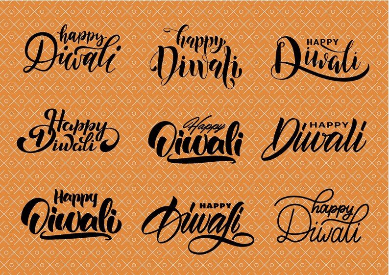 Happy Diwali Fonts - SVG - Etsy
