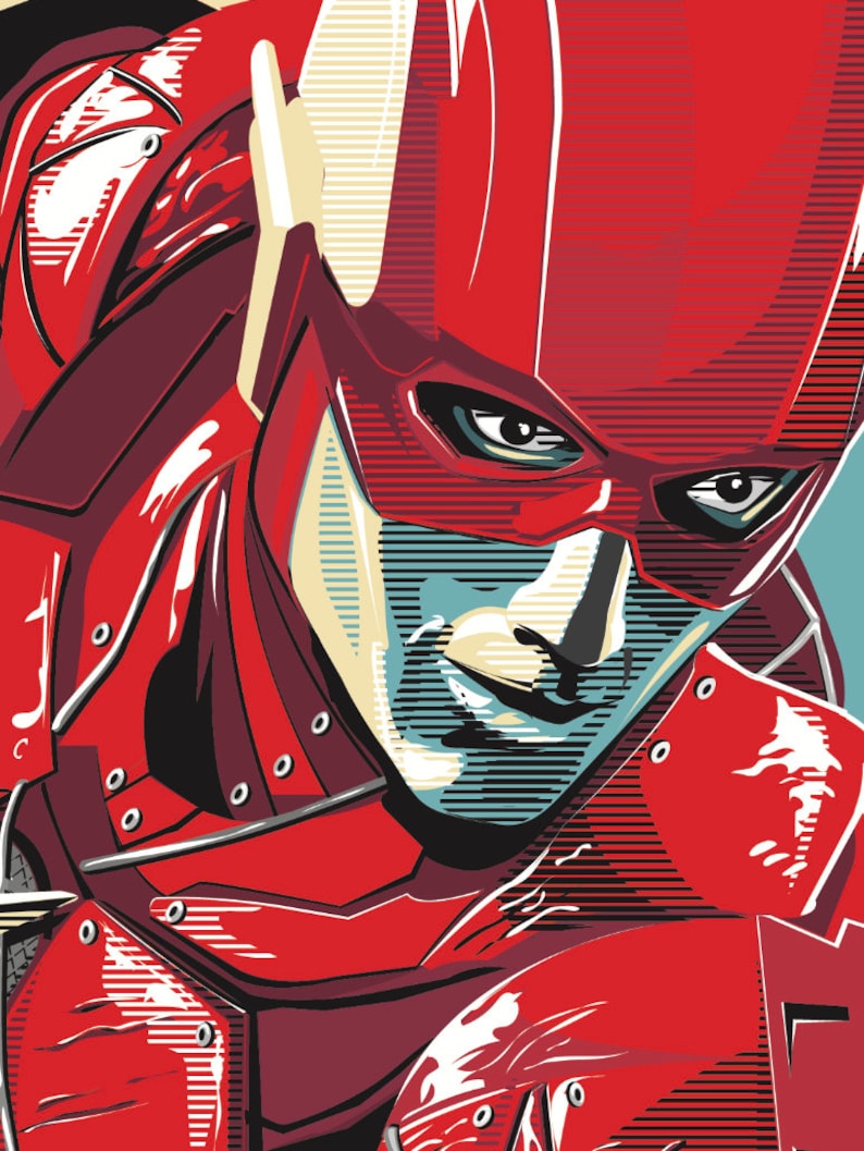 The Flash. JLA. A3 Poster, Hi Res JPEG Portrait. - Etsy