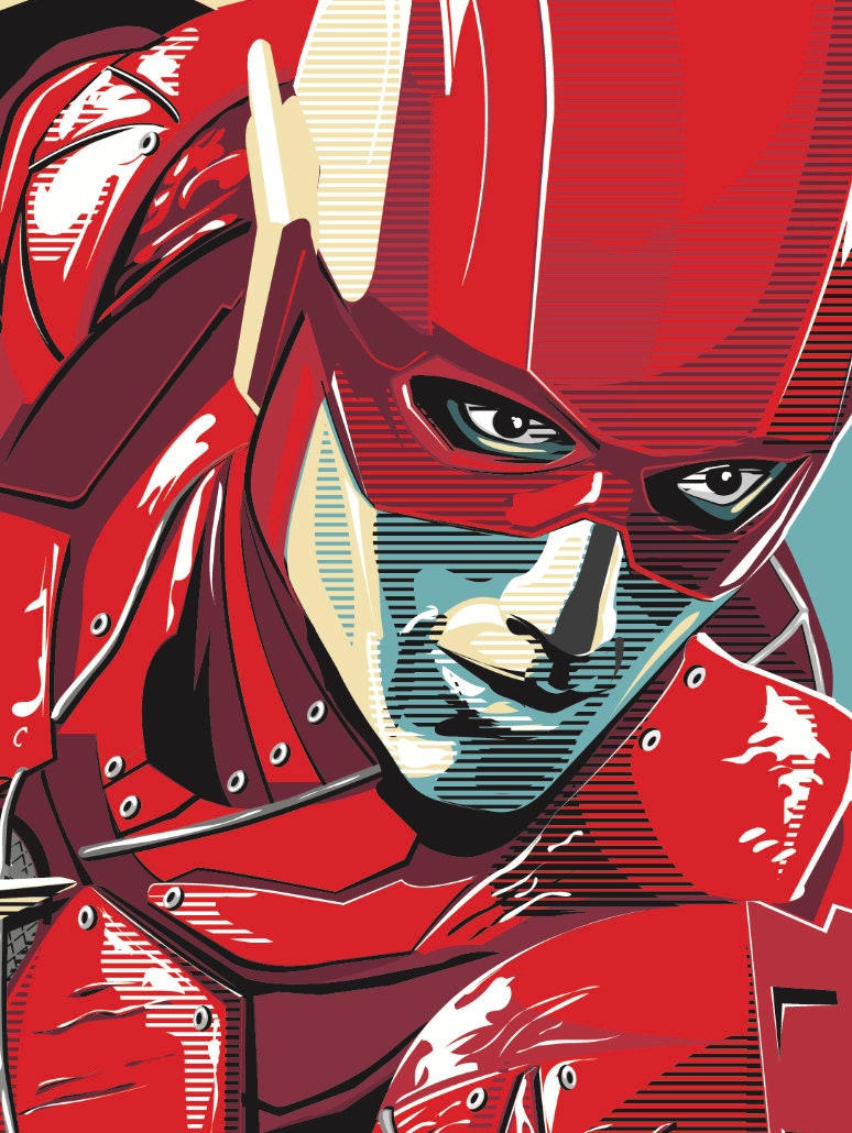 The Flash. JLA. A3 Poster, Hi Res JPEG Portrait. - Etsy