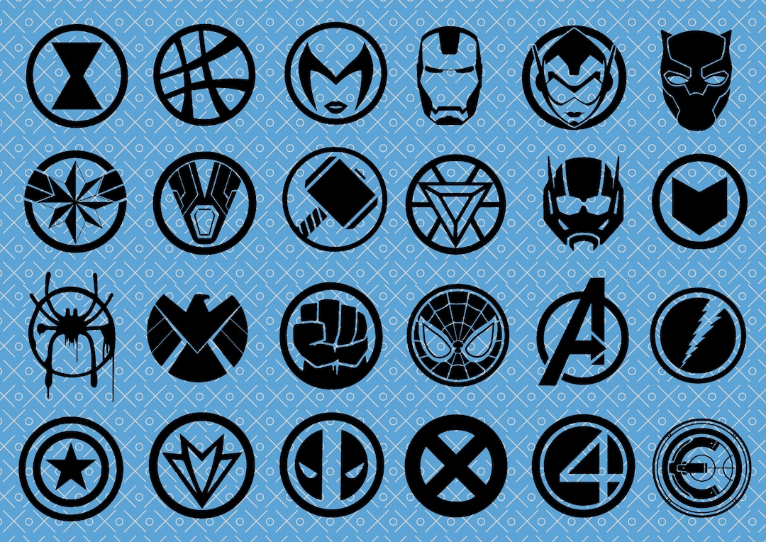 Marvel Superhero Logos - SVG - Etsy