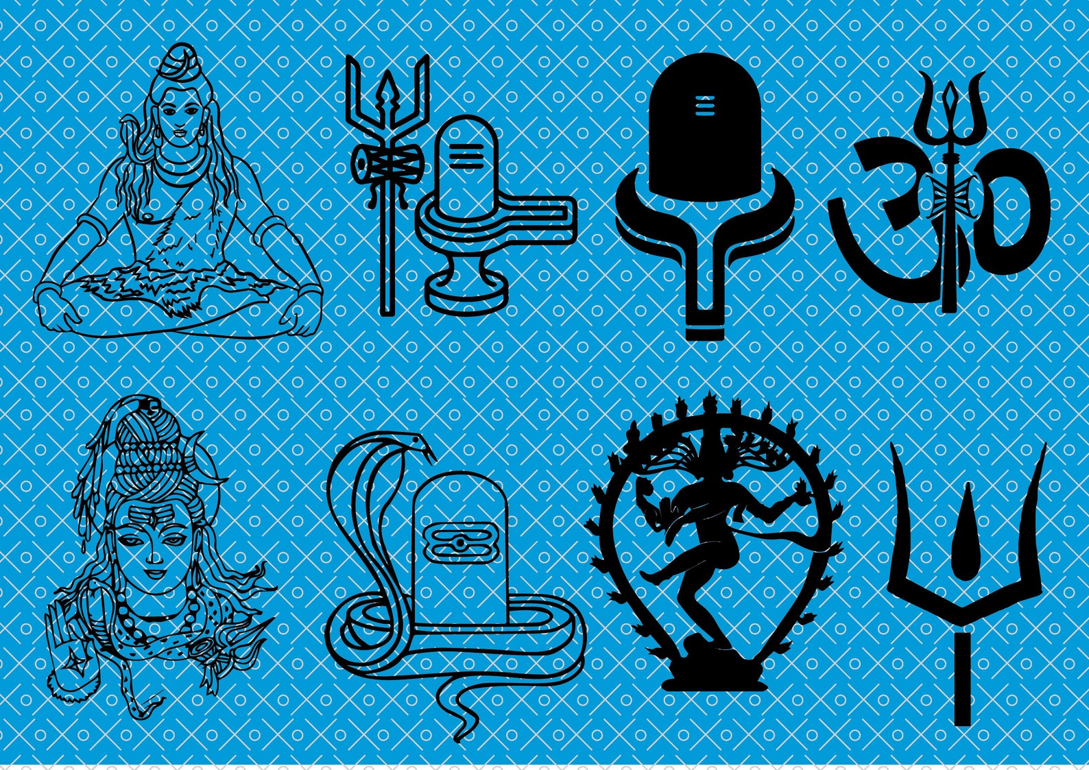 Hindu Gods Shivan & Symbols - Etsy